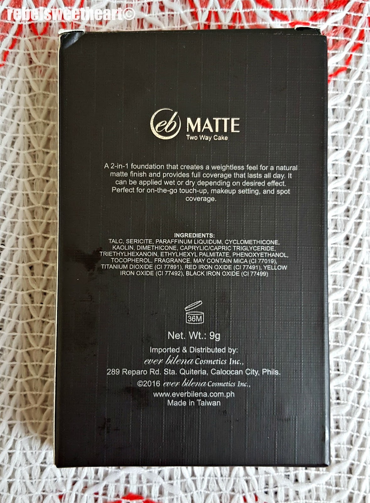 The Rebel Sweetheart.: Spotlight | Ever Bilena Matte Two Way Cake.