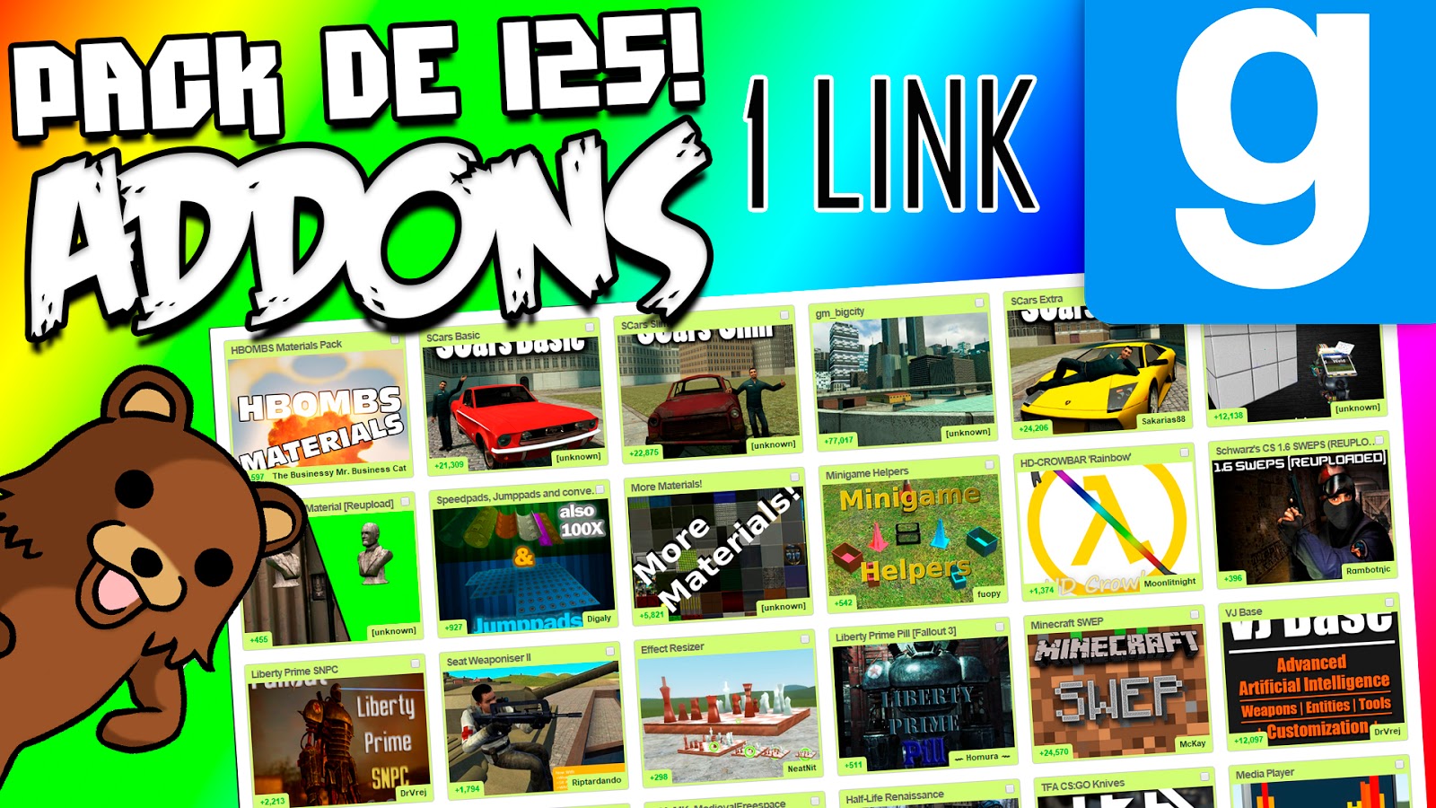 SARKUS REDCOM: Addons para Gmod por Mediafire y Steam: MEGA PACK DE 125 ...