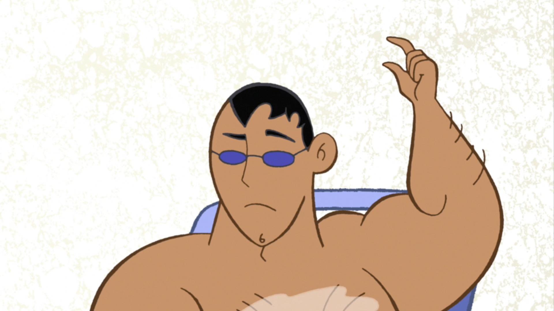 Shirtless Drawn Cartoon Boys: Señor Senior, Jr. in Speedo #2