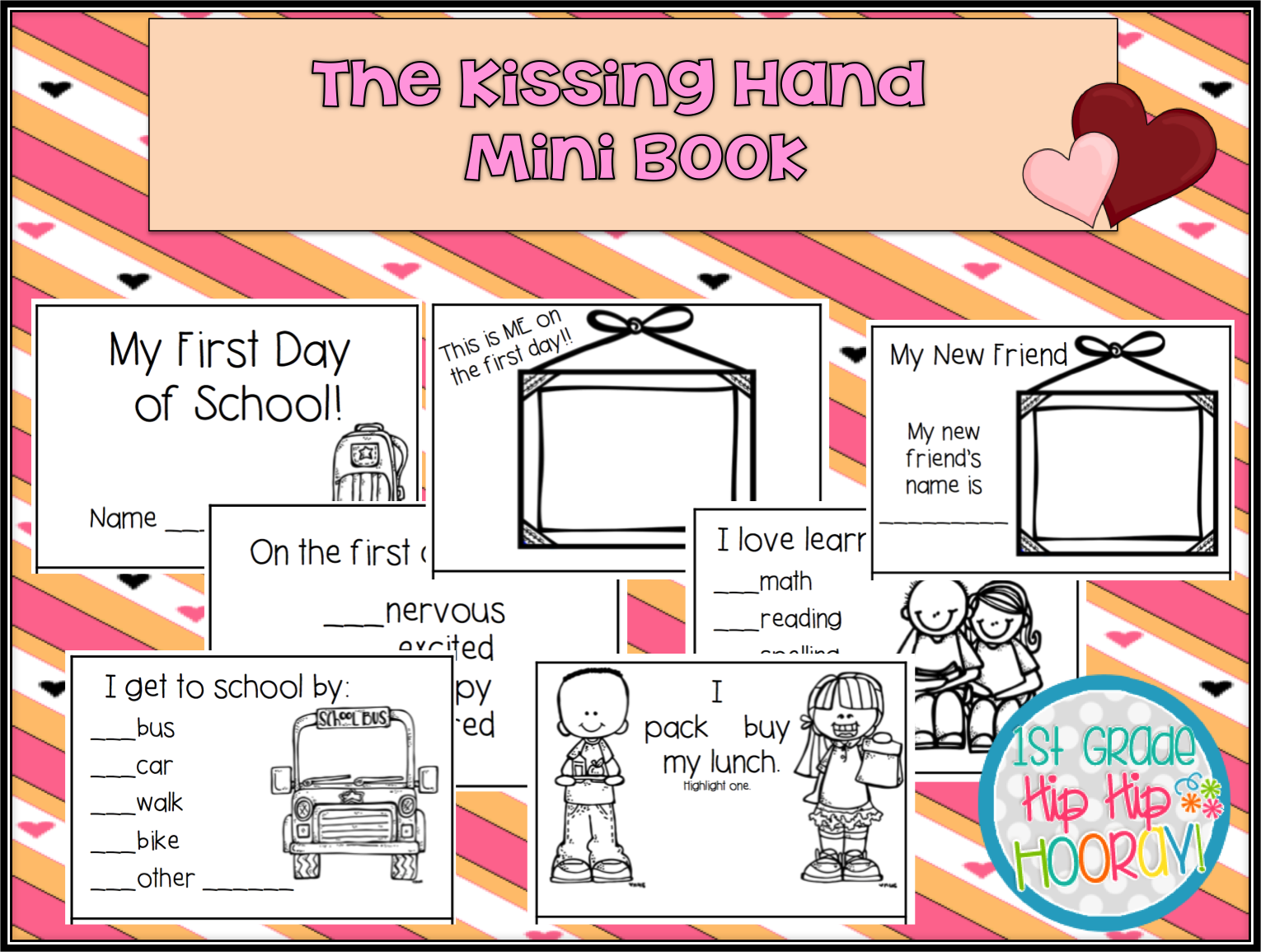 1st Grade Hip Hip Hooray!: The Kissing Hand...Craft and Activities