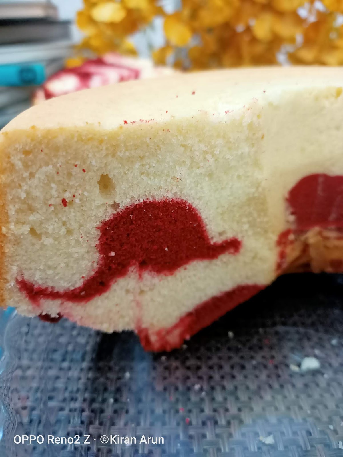 Red velvet marble cake