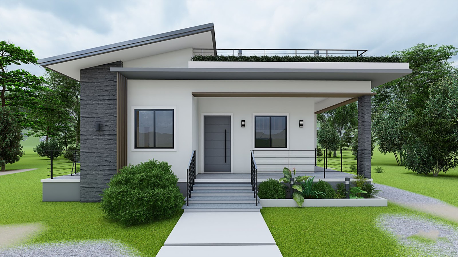 Plan maison moderne 100m2 10x10m