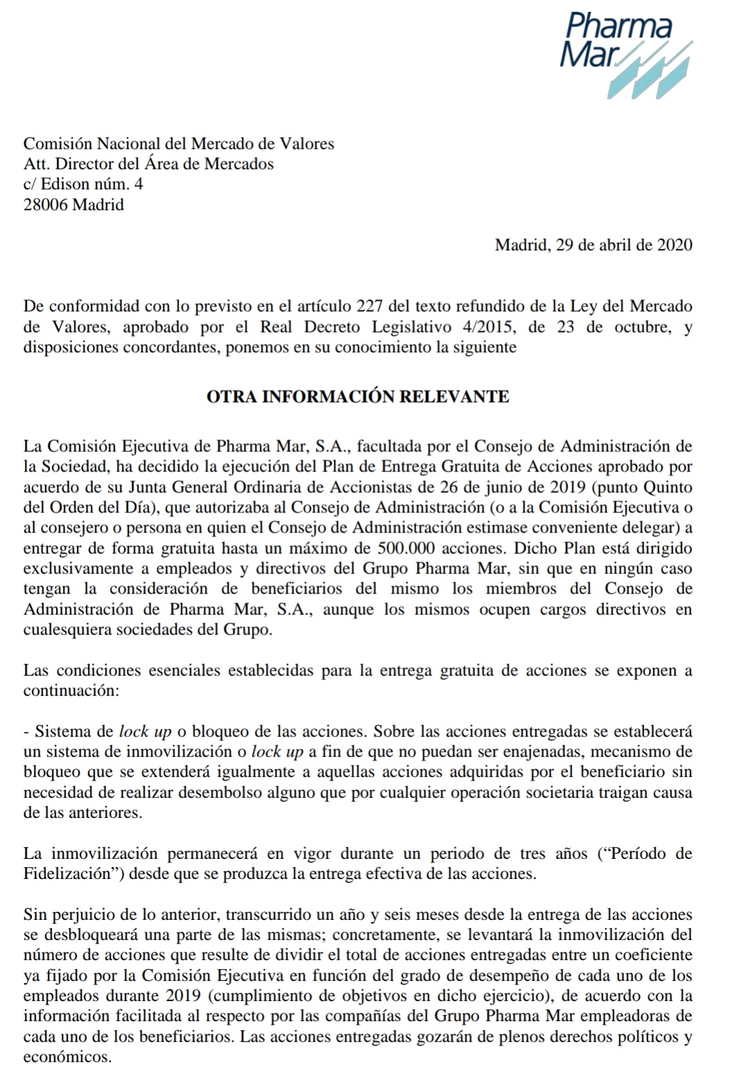 FAMILIA GRÍFOLS y el FONDO BROOKFIELD Estudian una OPA Sobre el 100% de la CIA . EN DÍAS EL ...