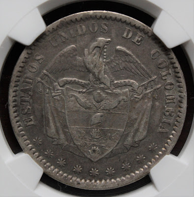My Collection of World Silver Crown Sized Coins: 1862 Columbia Peso ...