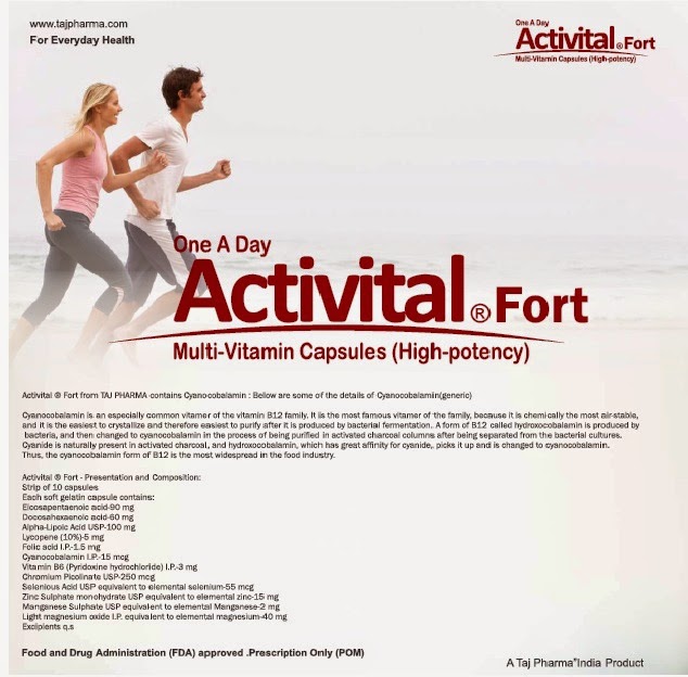 Pharma India Brands: Activital Fort, Cyanocobalamin, Brand India Pharma ...