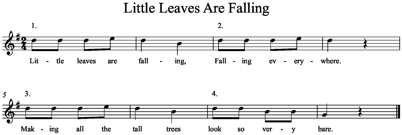 Little Leaves Are Falling - Music a la Abbott - Amy Abbott - Kodály ...