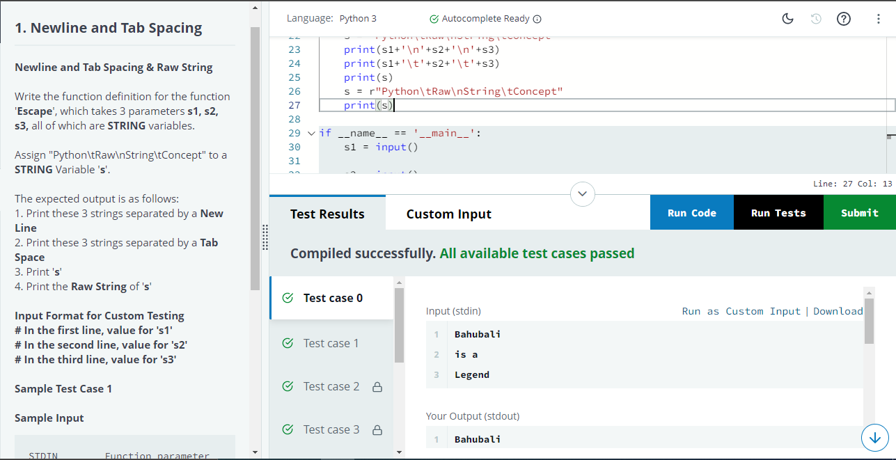 print("#To_The_Power_Of")