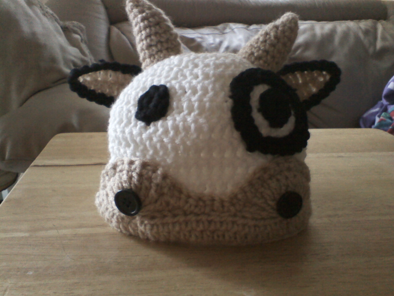 Cooking and Crocheting: Crochet Cow Hat