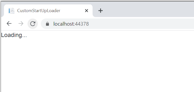 Blazor - Customize the startup message