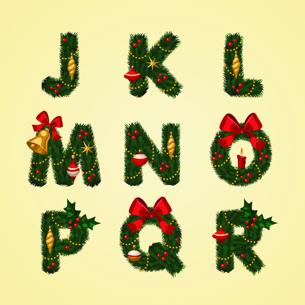 Alfabeto de Navidad 2 - Sublimación y serigrafía