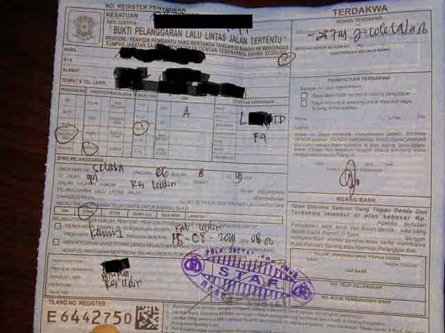 Kena Tilang dan Dapat Slip Biru Serta Cara Pengambilan Bukti Tilang Di ...