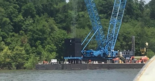 Industrial History: USACE had two 60' ringer cranes