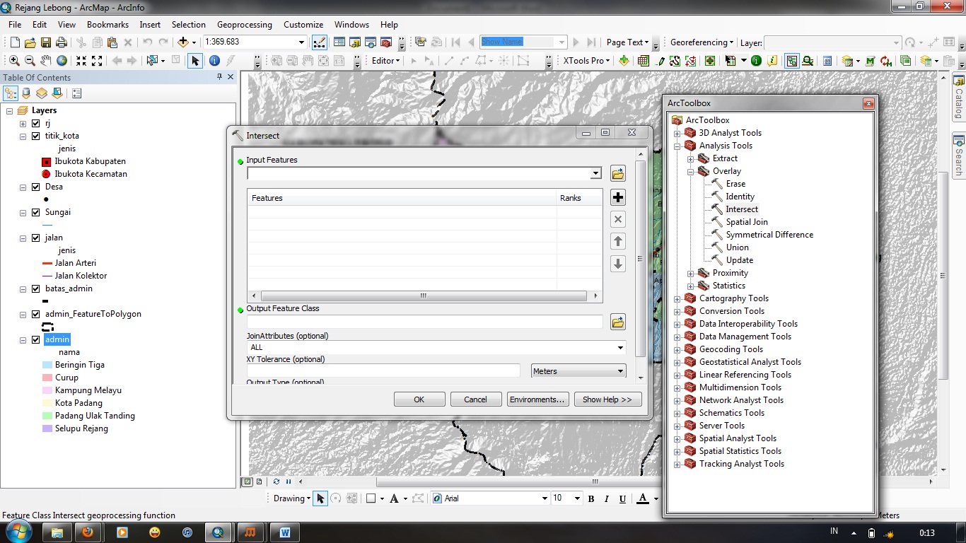 Zepoint Studio: Latihan Overlay (Intersect) untuk Peta Kesesuaian Lahan