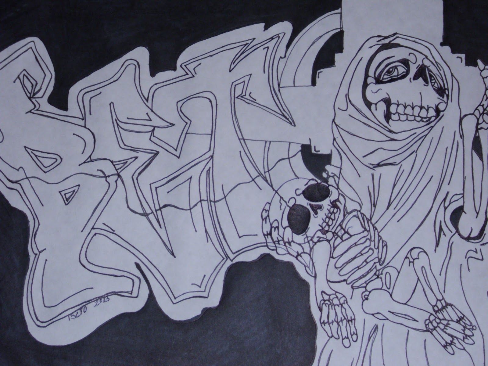 BetoJimenezArtPortfolio: graffiti santamuerte by beto jimenez