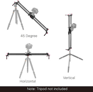 TNP 32 inches / 80cm Camera Slider for DSLR, Carbon Fiber Dolly Track ...