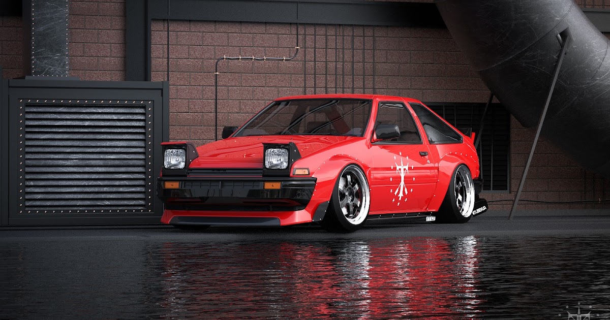 Tlibekua Design: Toyota AE86 Wide in da red