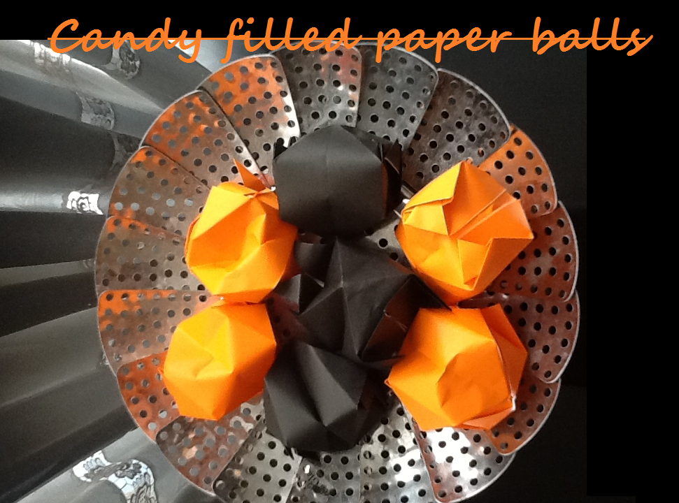 Halloween candy filled paper balloons
