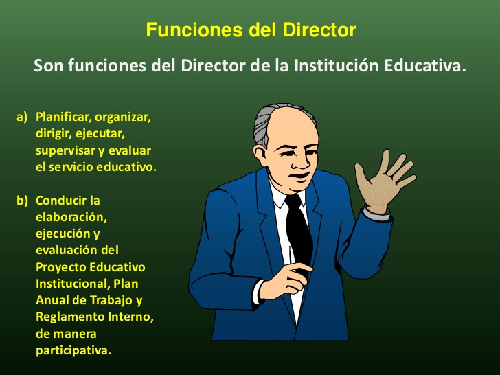 Funciones rector o director de establecimiento educativo
