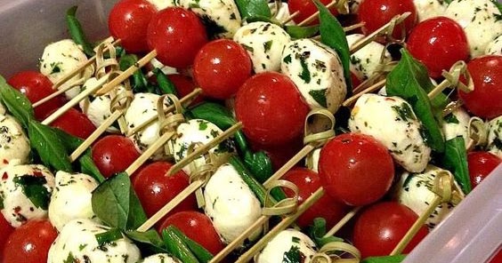 Super Easy, Simple And Quick Caprese Kebobs!!! - vegan recipe box