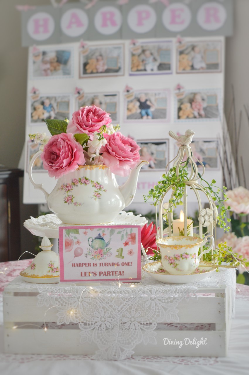Dining Delight: Let's Partea! Garden Tea Party For 1st Birthday