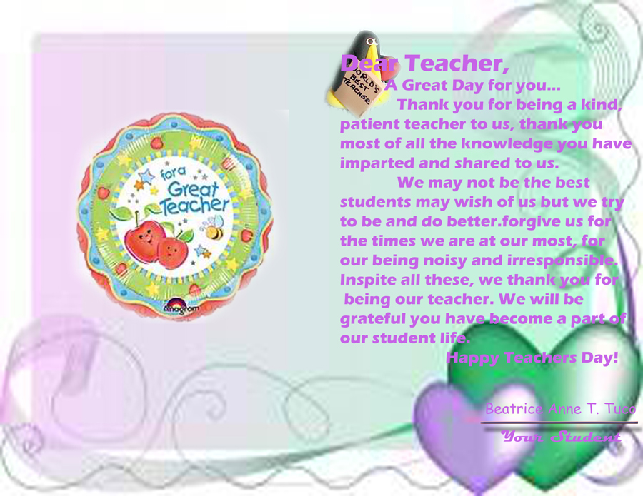 Teaching and Learning ICT: Thank You Card for World Teachers' Day ...