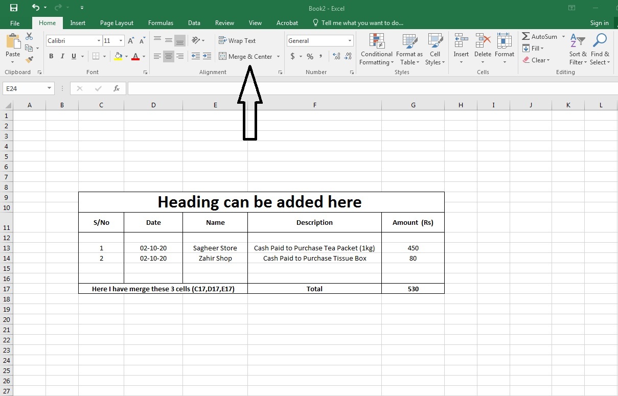 Lesson 5: How to Merge Cells in Excel