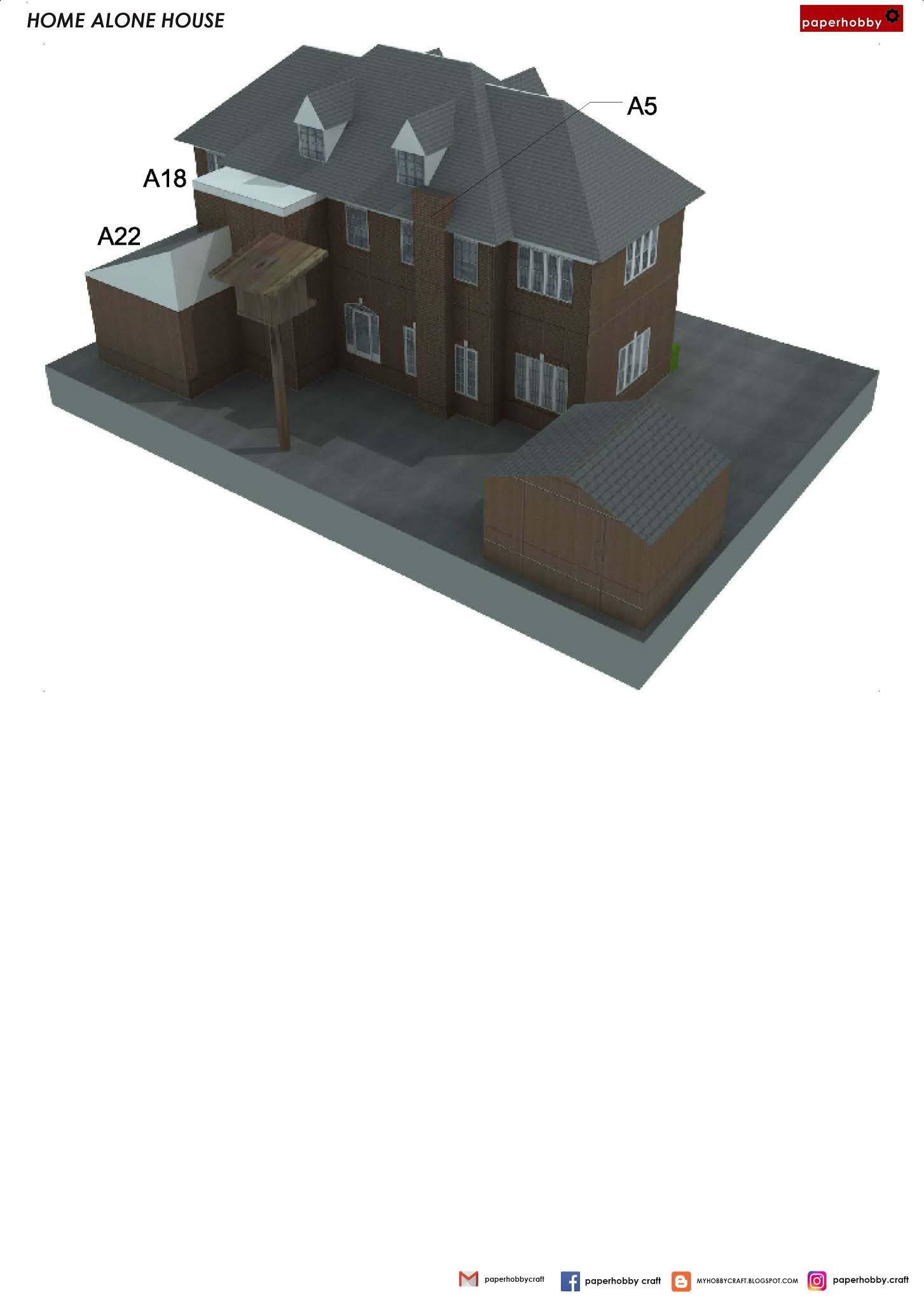 paperhobby: HOME ALONE HOUSE 1:100