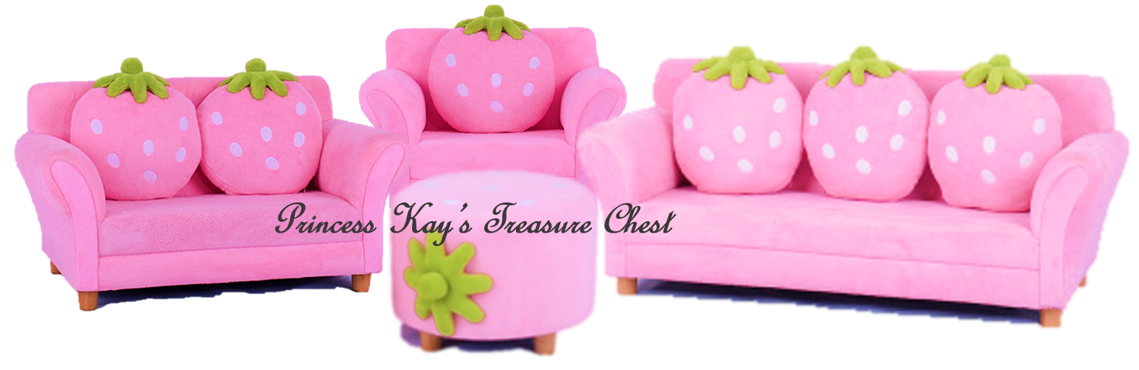 Princess Kay's Treasure Chest...: Children's Strawberry Sofa Set - in ...