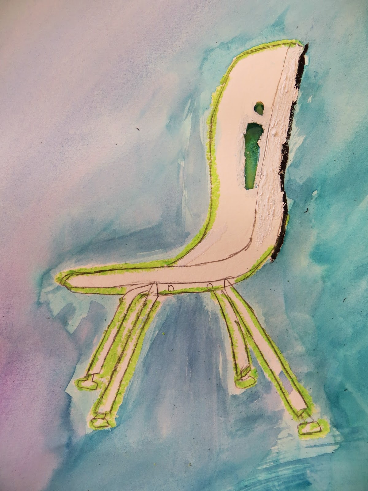 Shana's Art Room : Negative Space Chairs (7th)