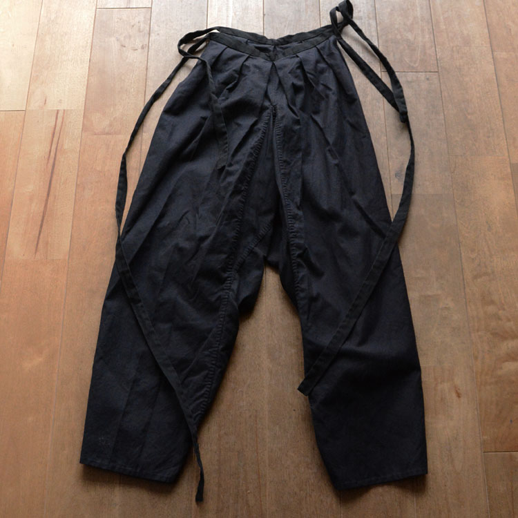 もんぺ 野良着 無地 木綿 着物 パンツ ジャパンヴィンテージ 昭和初期～中期 | Monpe Pants