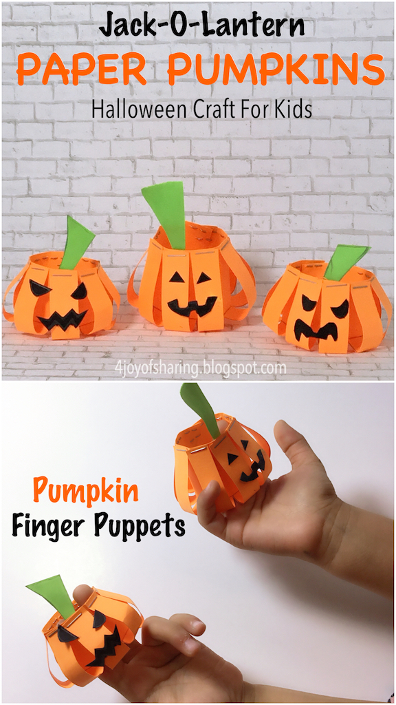 Jack-O-Lantern Paper Pumpkins - The Joy of Sharing