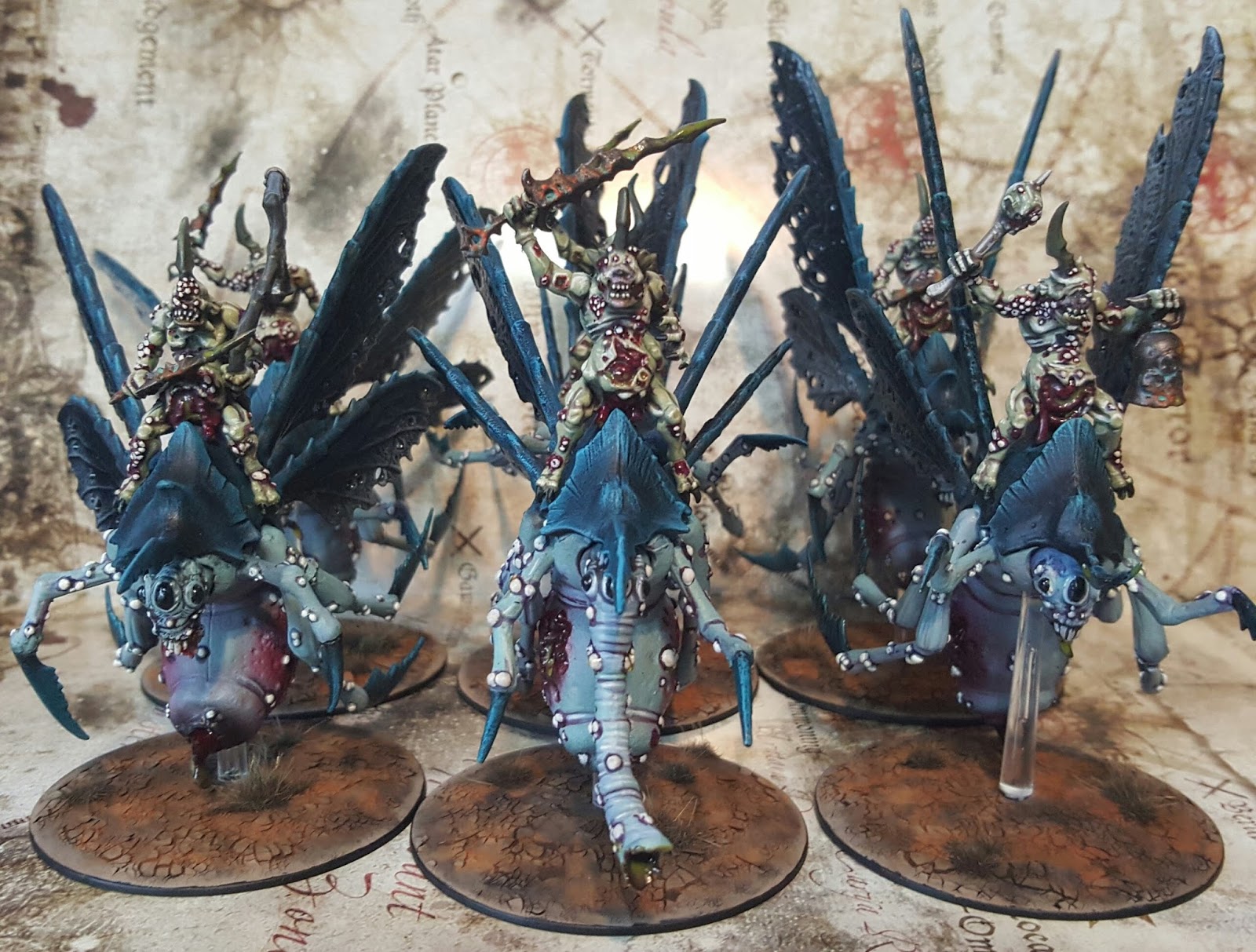 WRYTHHOLD: Painting - 40k Daemons of Chaos - Plague Drones