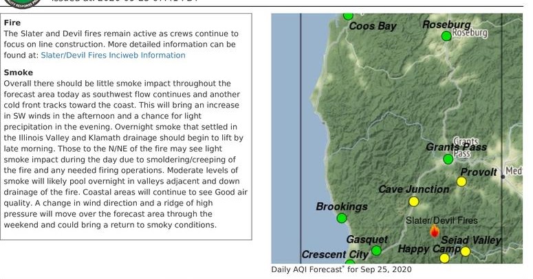 California Smoke Information: Friday, September 25, 2020 - Smoke ...
