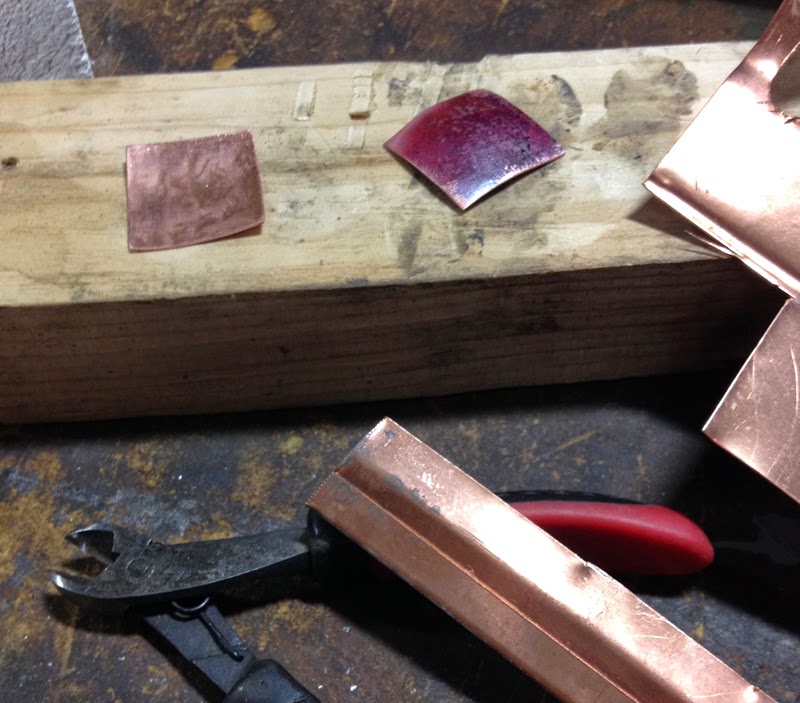 Mrs Beadsley's Workshop: Red Patina on Copper