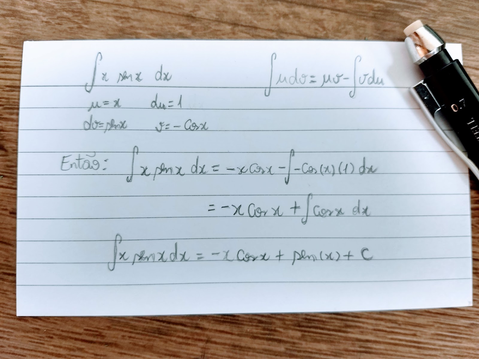 Como resolver integral por partes rapidamente? LIATE