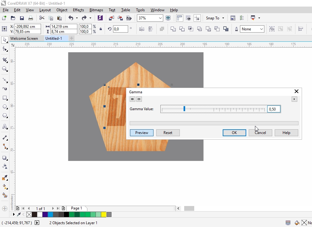 Membuat EFek EMBOS dengan CorelDRAW - Biologizone