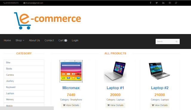 E-commerce Application in PHP MySQL