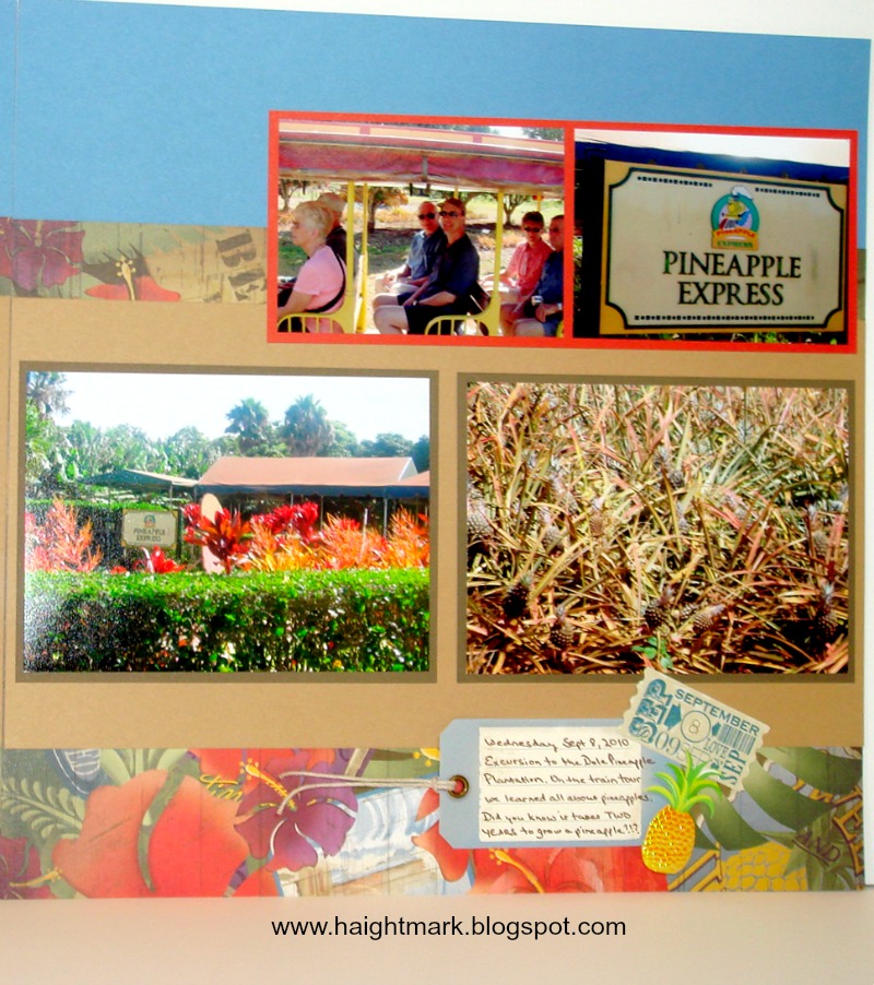 HaightMark Scrapbooking!: Dole Plantation layout