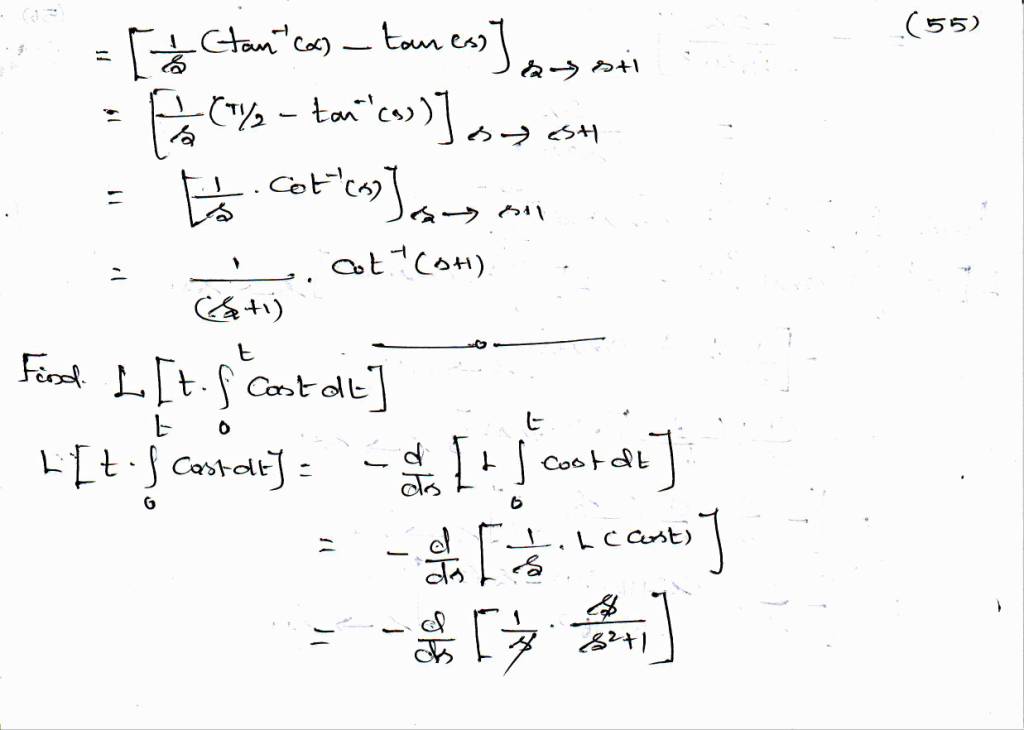 Tpgit Mathematics Laplace Transform Of Integrals Evaluation Of