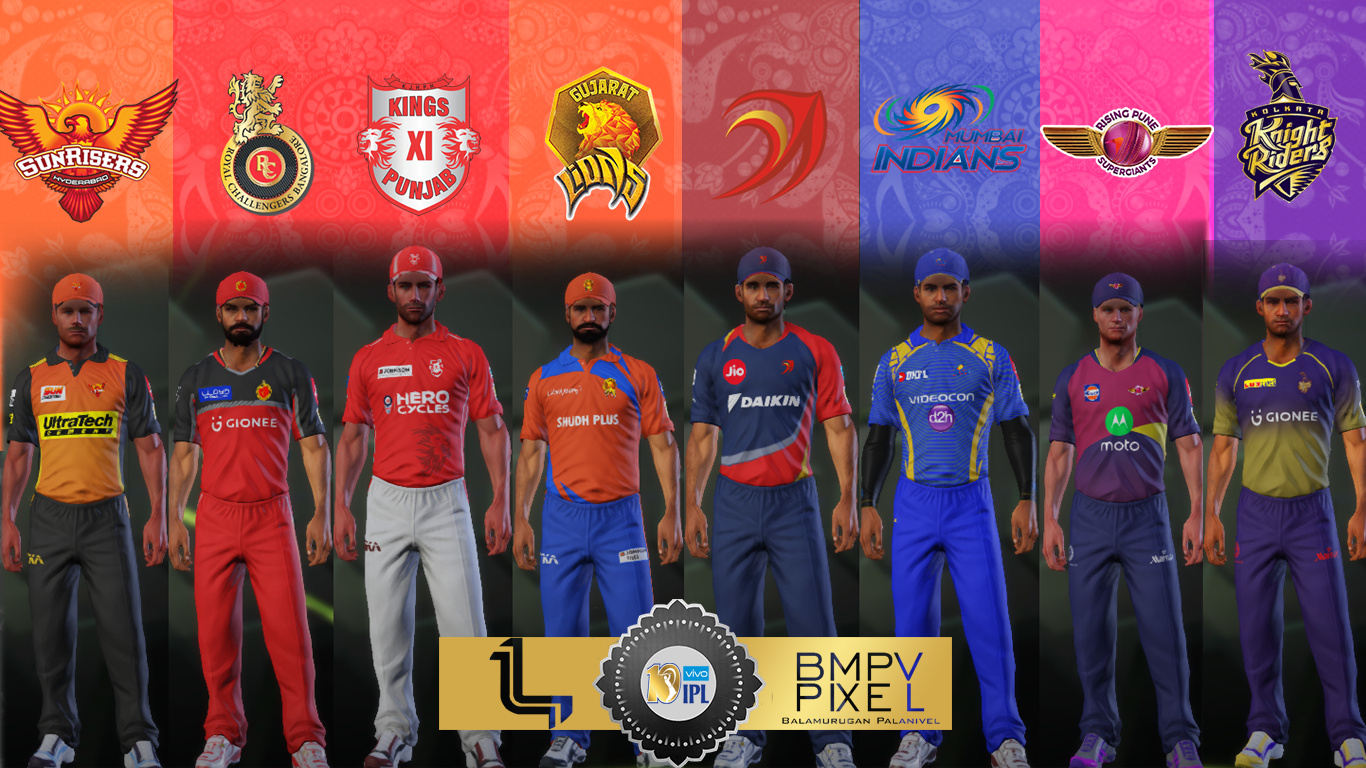 IPL 10 2017 KIT PACK FOR DON BRADMAN CRICKET 14 (DBC 14) - Don Bradman ...