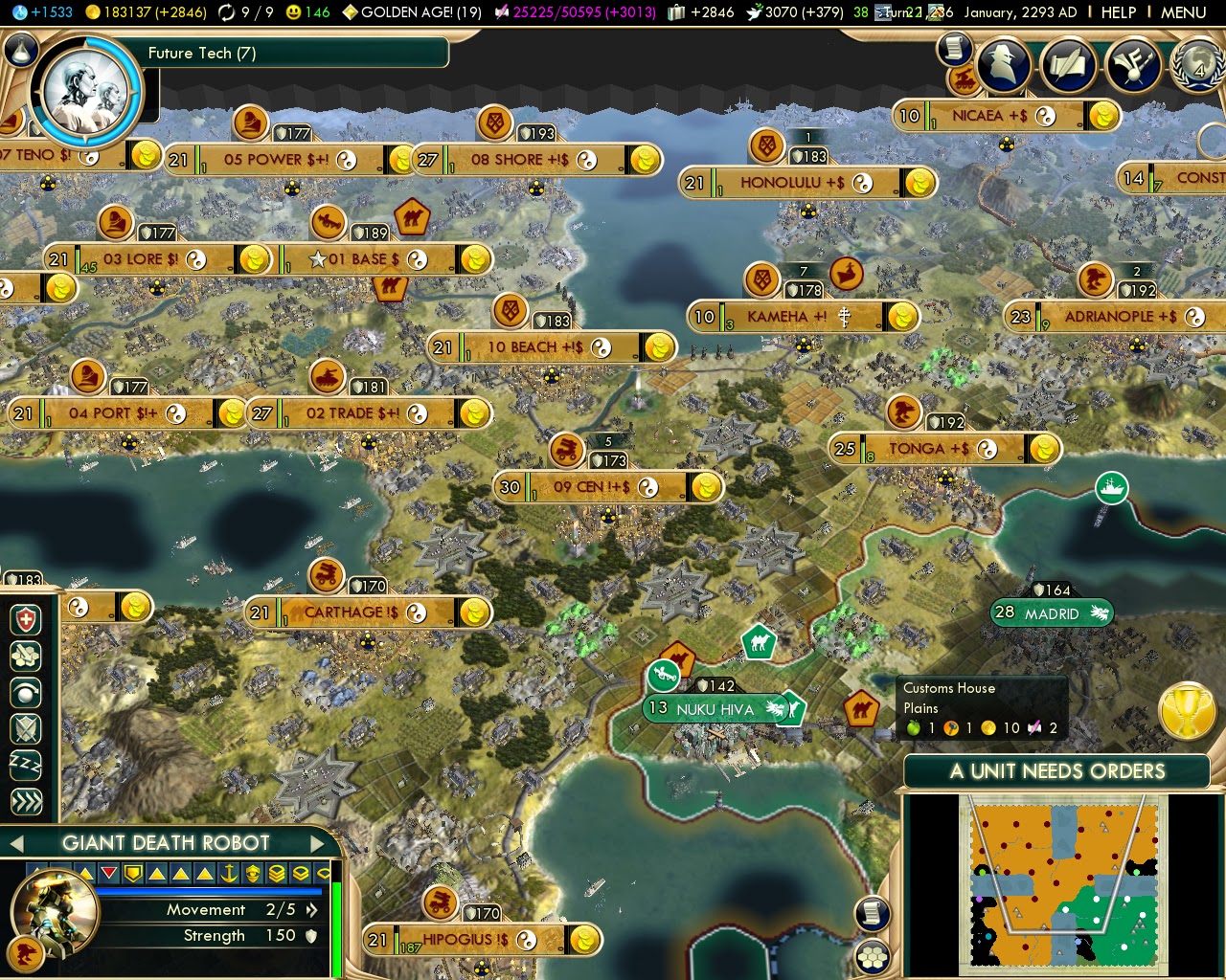 The Best Games Ever: Civilization 5 - Small Hub Map