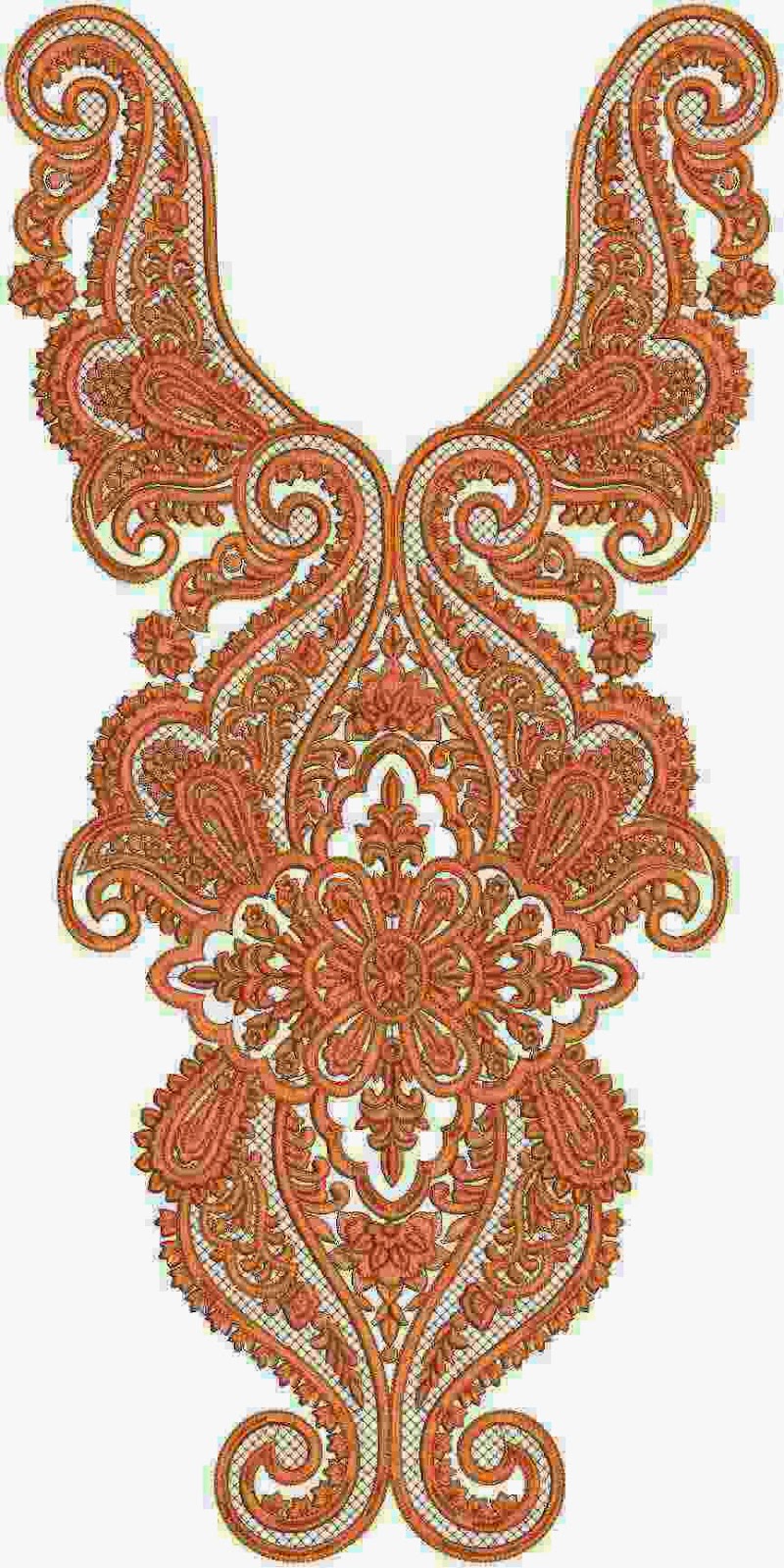 EmbDesignTube: Fancy Fine Embroidered Neck Designs