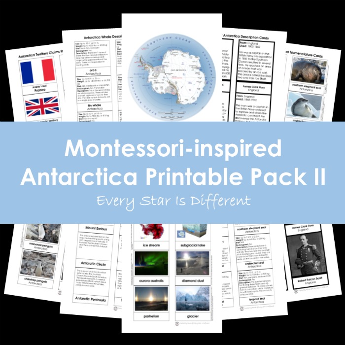 Every Star Is Different: Montessori-inspired Antarctica Printable Pack II