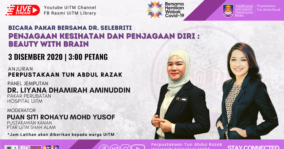Hebahan Program Live@PTAR Segmen Bicara Pakar Kesihatan - Perpustakaan UiTM