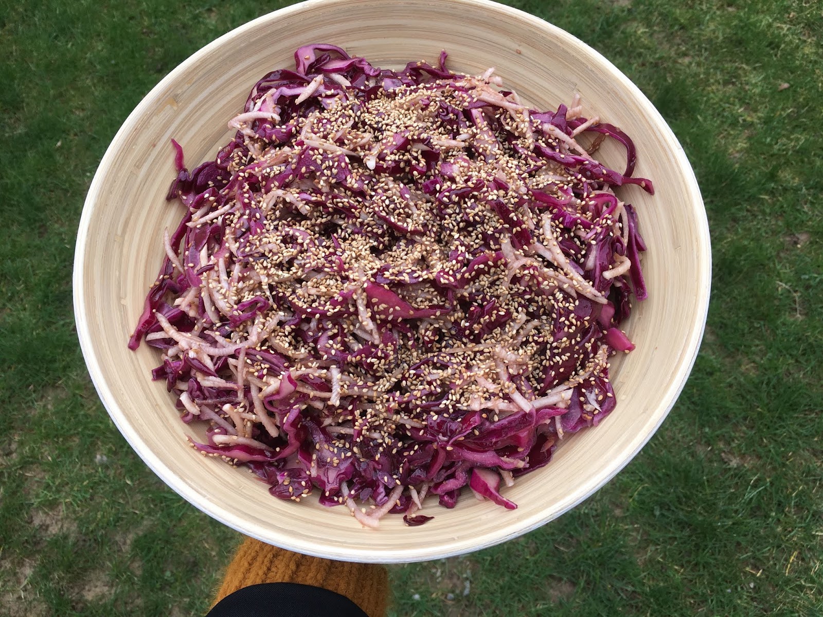 Le Maraîchage du Chant des Cailles: Chou rouge mariné et vinaigrette au ...