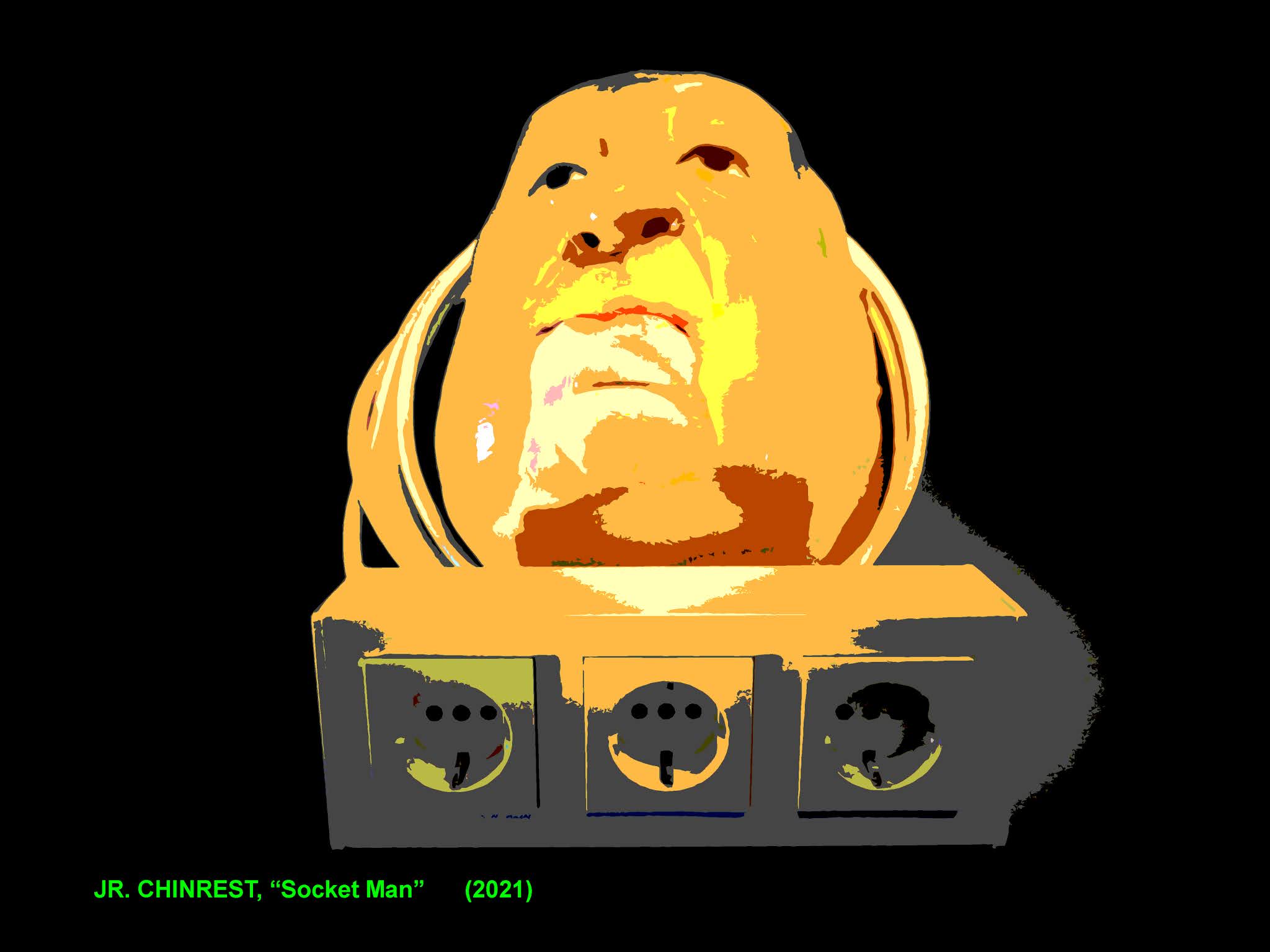 Les Pisartistes: JR. CHINREST, "Socket Man"