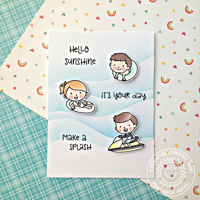 Sunny Studio: Hello Sunshine Summer Themed Card with Franci