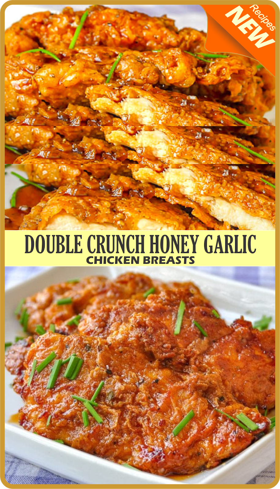 DOUBLE CRUNCH HONEY GARLIC CHICKEN BREASTS | Amzing Food