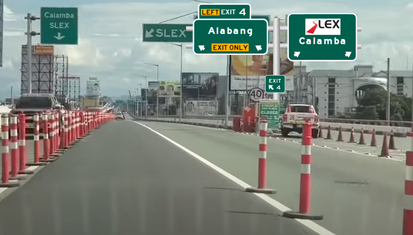 Skyway sign design visualizer - Southbound (Libis Baesa to Alabang)