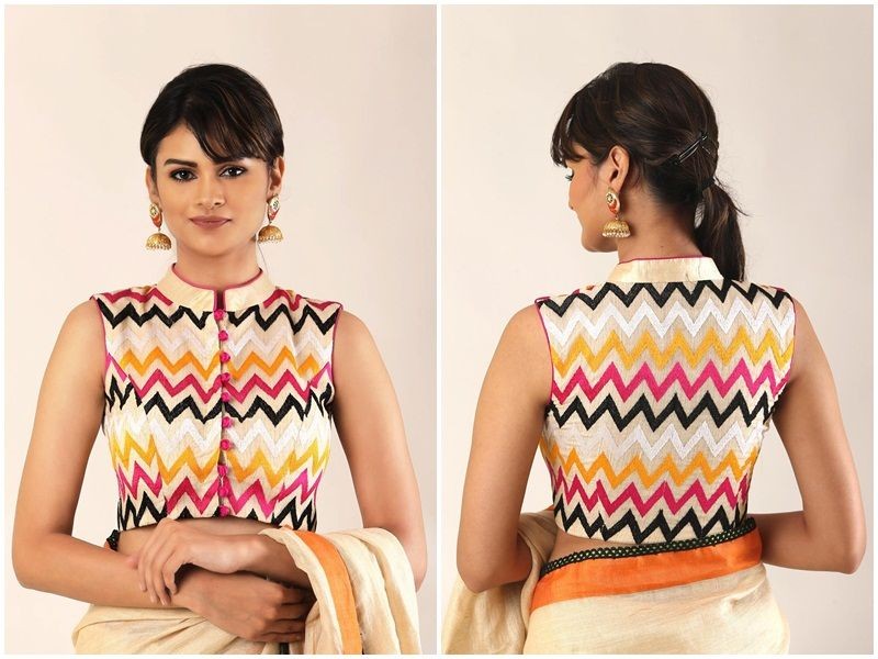 Designer blouse patterns back neck
